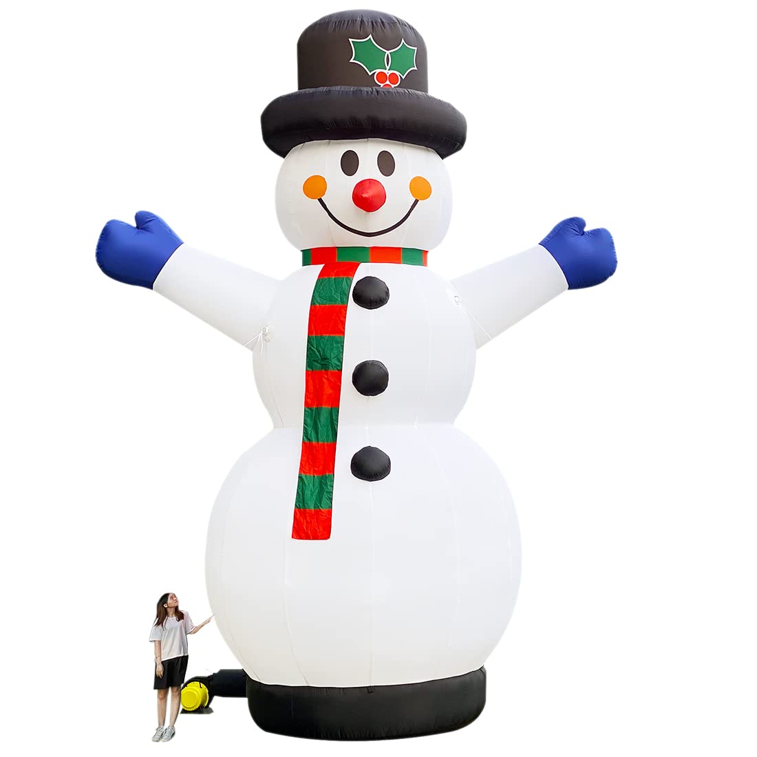 33Ft Giant Inflatable Snowman for Christmas with Blower - No Lights In