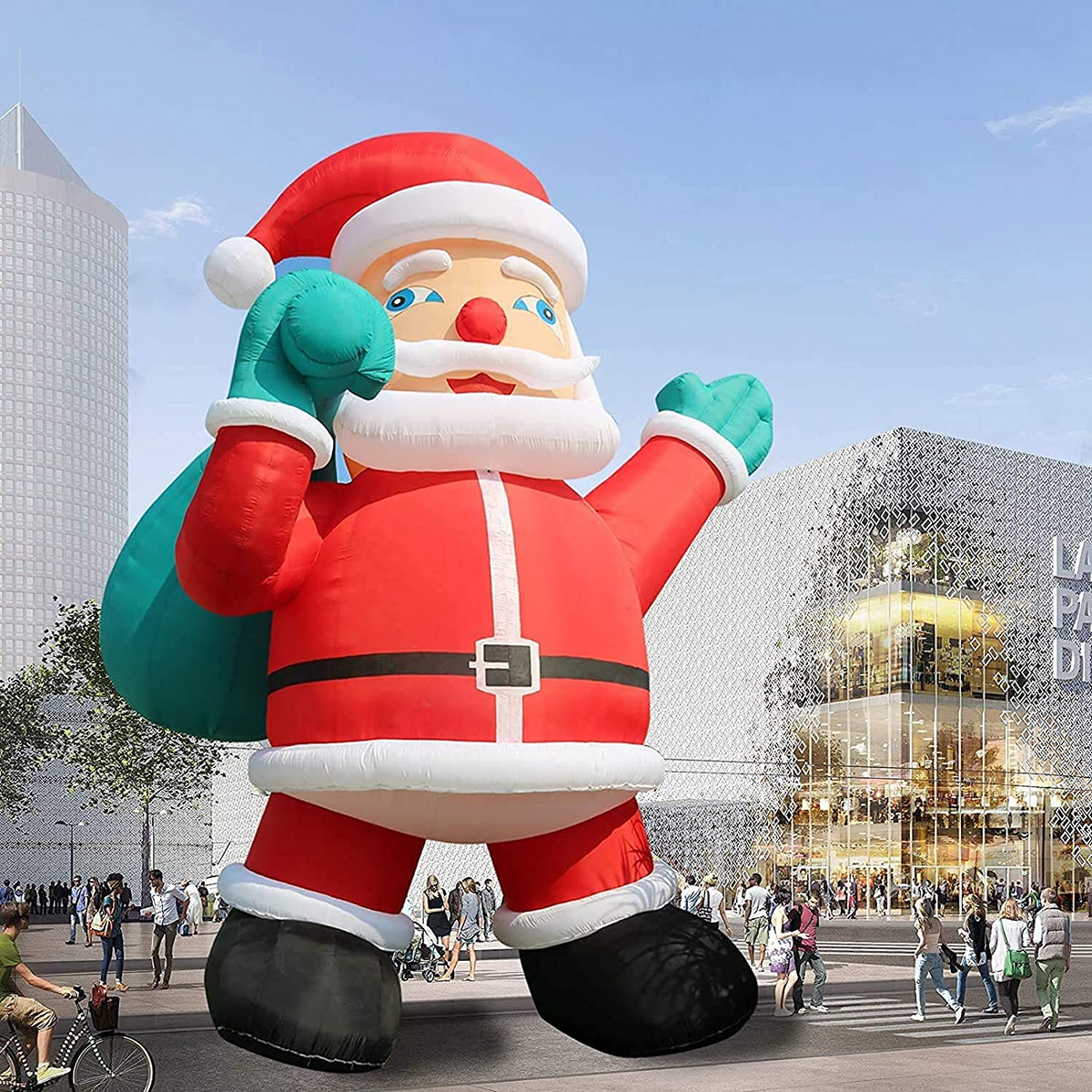20Ft Premium Inflatable Santa Claus with Blower for Christmas Yard Dec