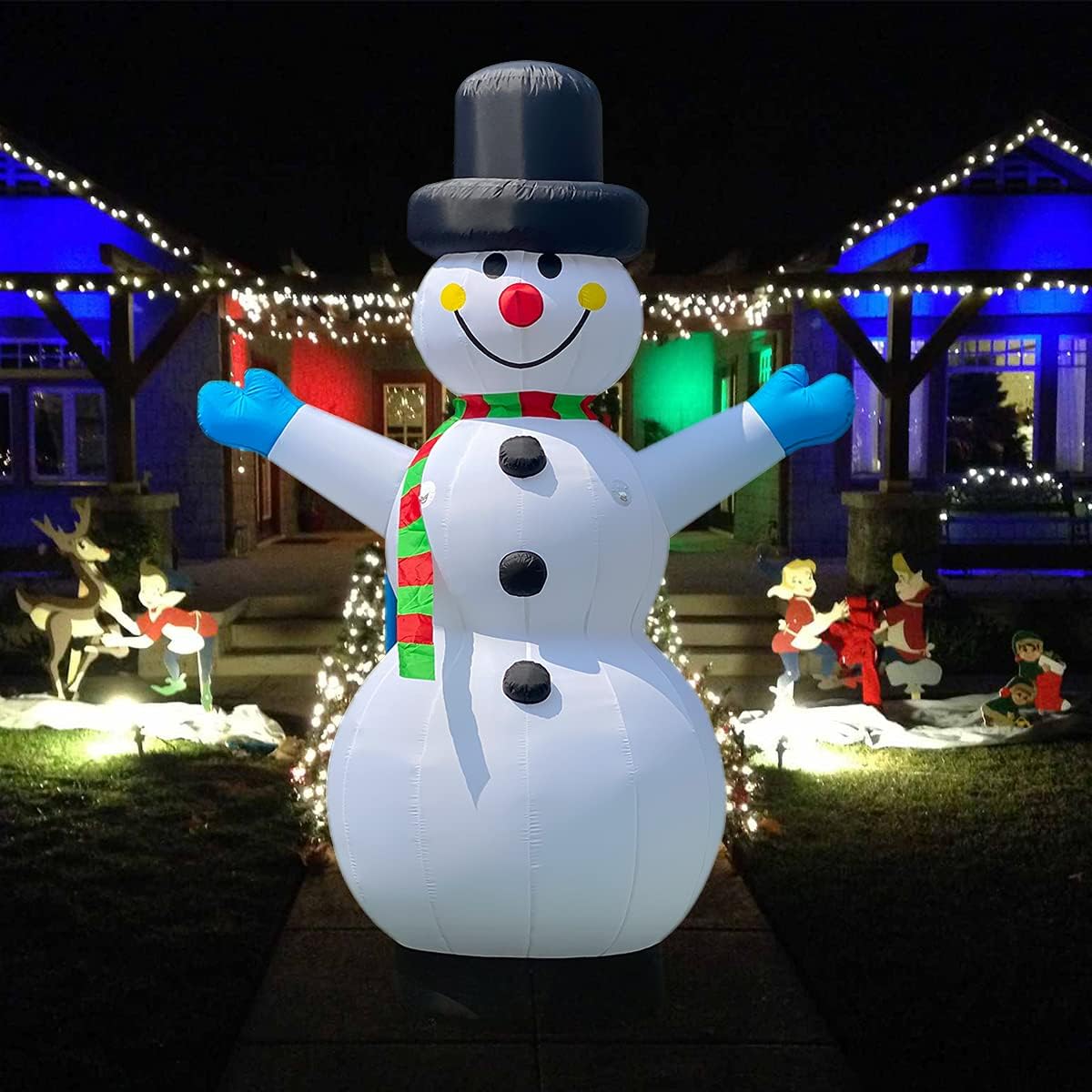 26Ft Giant Inflatable Snowman for Christmas with Blower - No Lights In